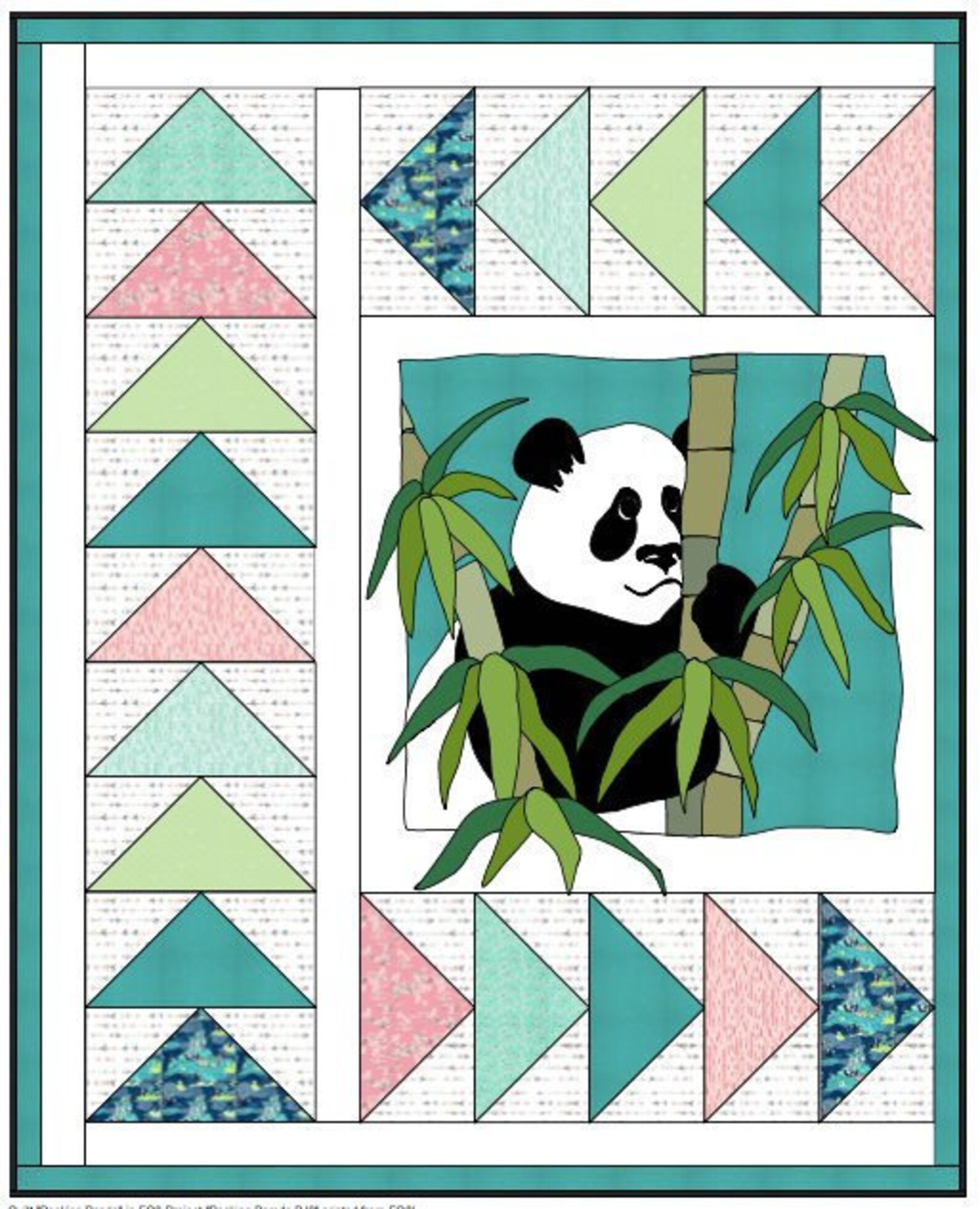 Quilt Pattern Peeking Panda Baby PDF // Baby Panda//baby | Etsy