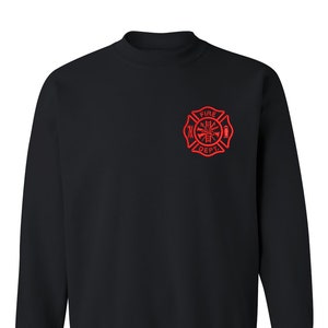 Firefighter Sweatshirt, Fireman Embroidered Sweatshirt, Fire Department ...