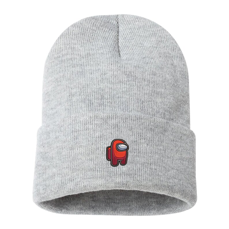 Among Us Beanie Imposter hat Embroidered Beanie Cuffed Cap | Etsy