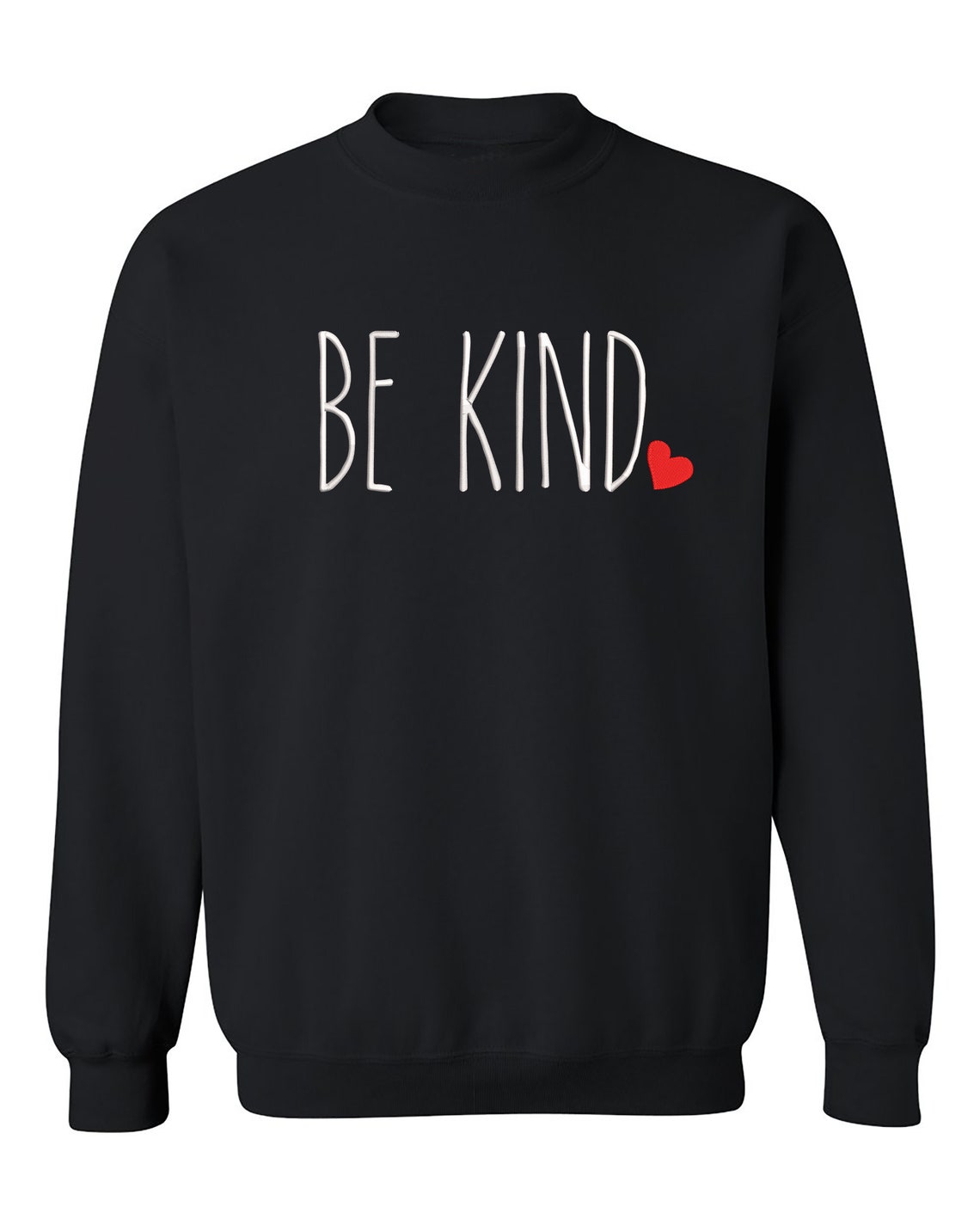 Be Kind Sweatshirt Peace and Love Gift Embroidered Crewneck - Etsy