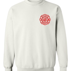 Firefighter Sweatshirt, Fireman Embroidered Sweatshirt, Fire Department ...