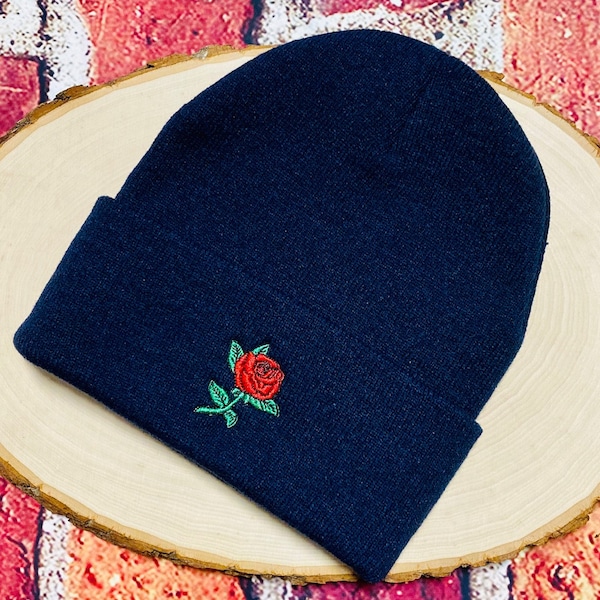 Rose Beanie - Etsy