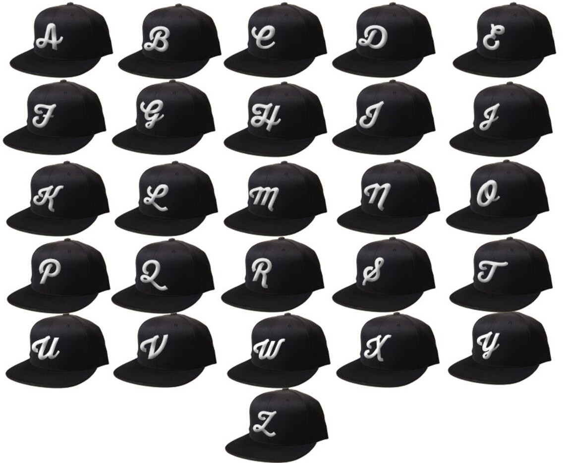 Snapback 3D Your Initials Here Flat Bill Snapback | Etsy