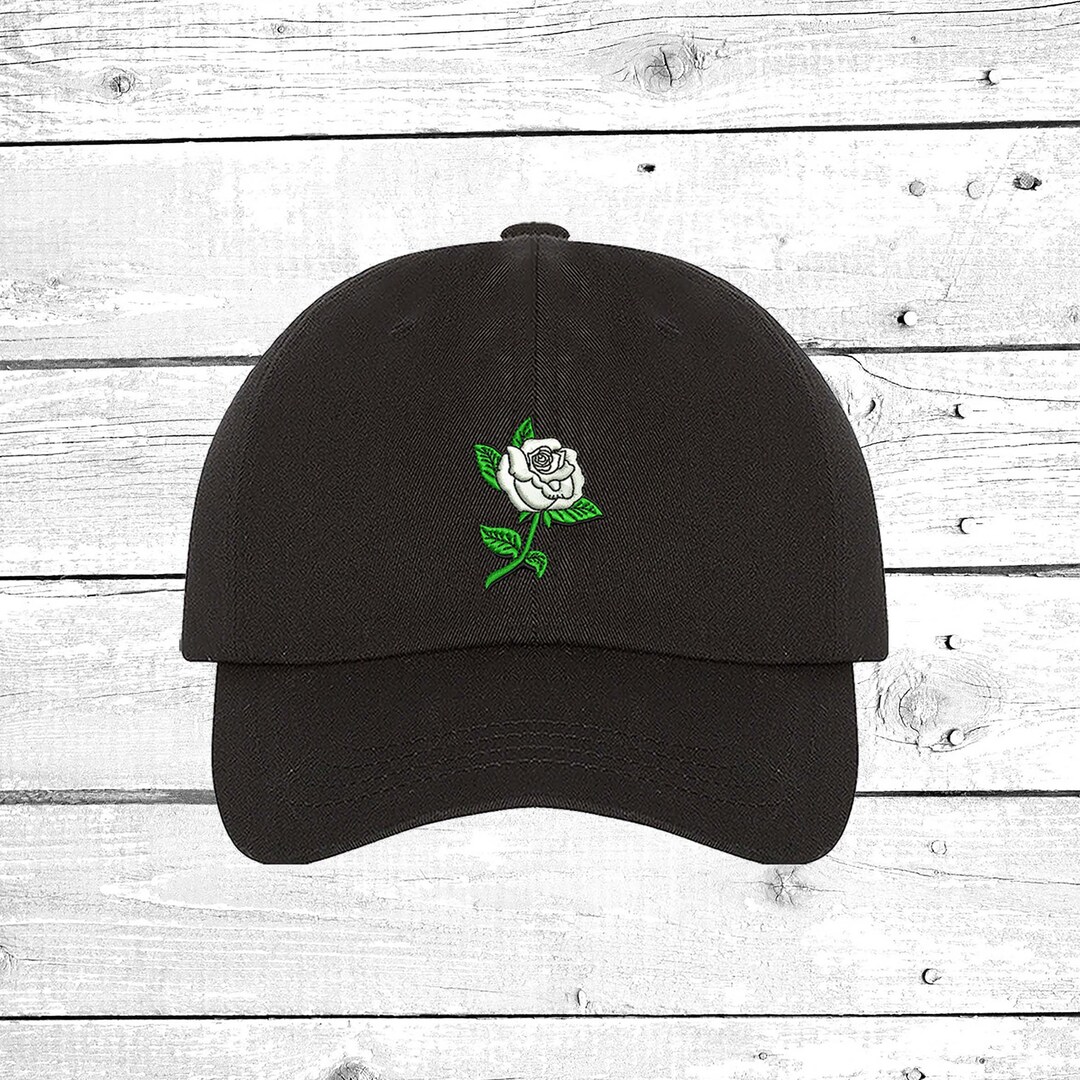 WHITE ROSE Baseball Hat Rose Lover Gift, White Rose Hat Gift for Her ...