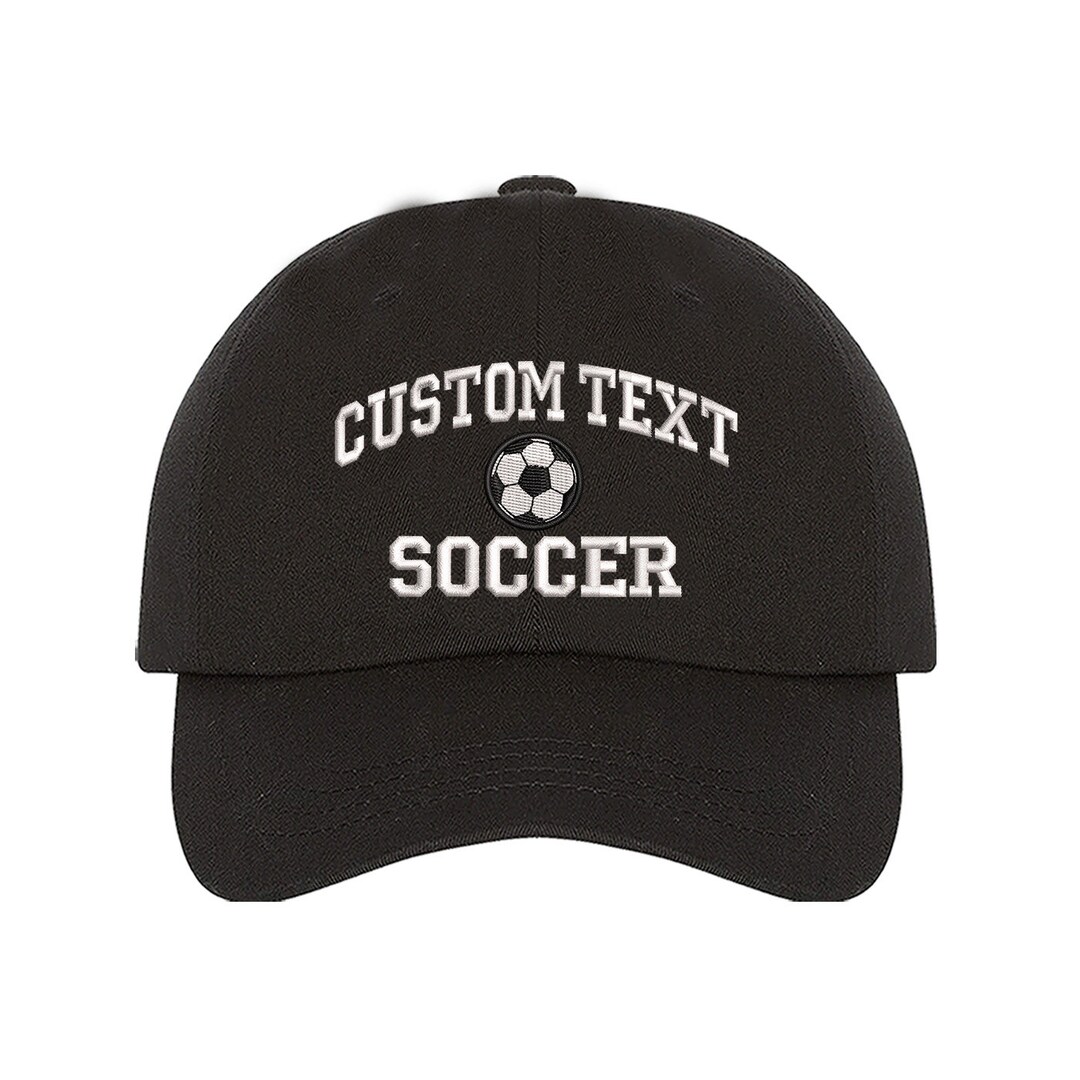 Custom Soccer School Hat Personalized Soccer Cap Your Text Here Hat ...