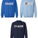Coach Embroidered Sweatshirt, Basketball Coach, Soccer Coach, Unisex ...