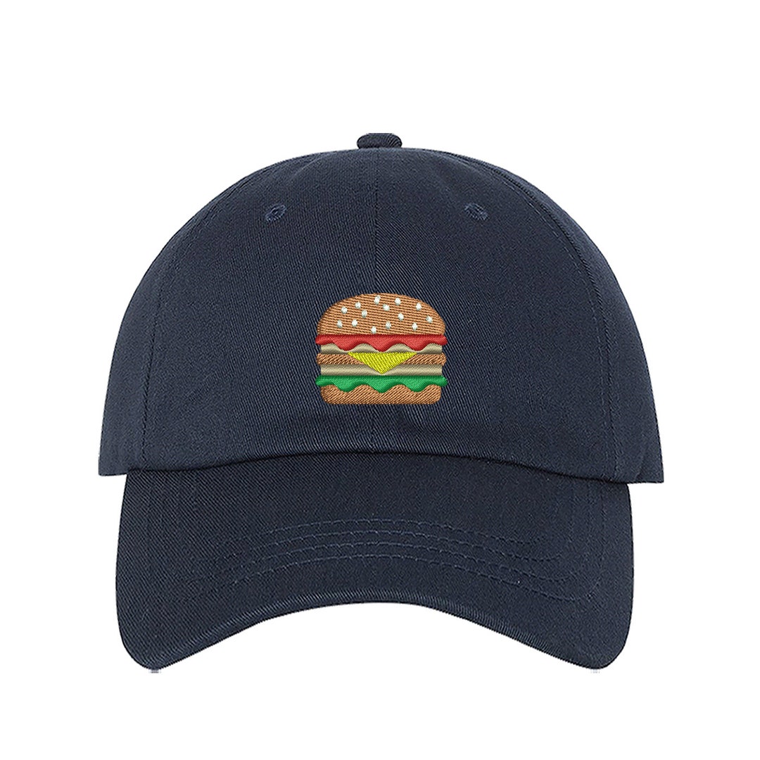 Hamburger Baseball Hat Dad Hat Foodie Gift Burger Cap Food - Etsy