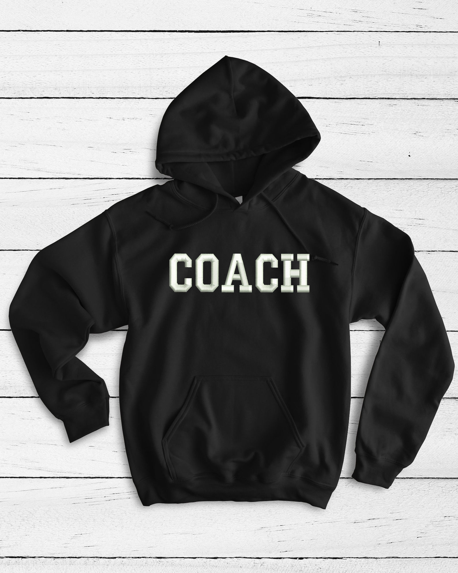 Embroidered Coach Hoodie - Unisex Sports Sweatshirt - Etsy