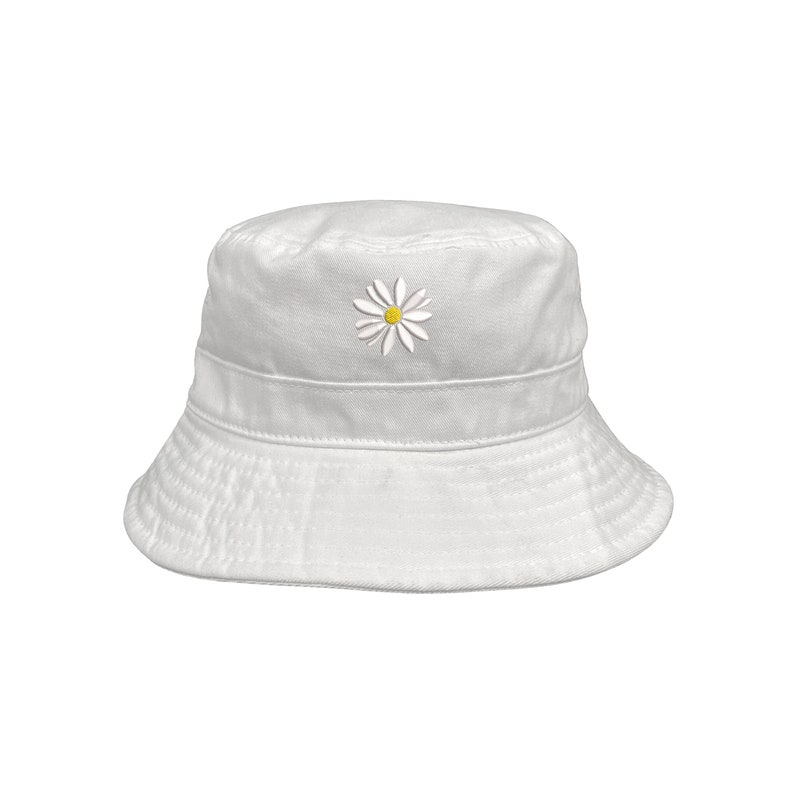 Daisy Flower Bucket Hat Unisex Embroidered Hat Floral Bucket | Etsy