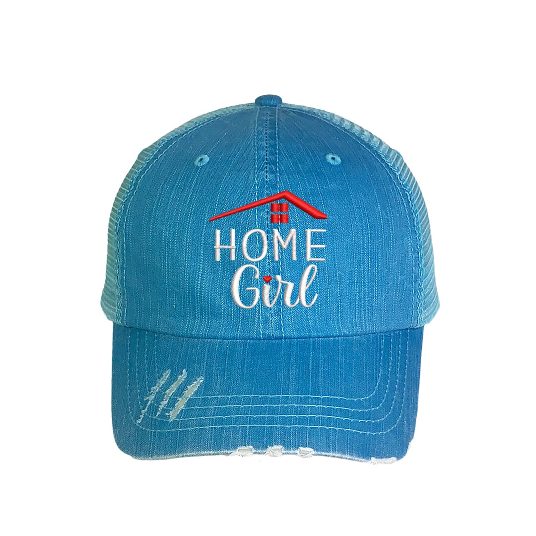 Home Girl Trucker Hat, Realtor Distressed Trucker Hat, Real Estate ...