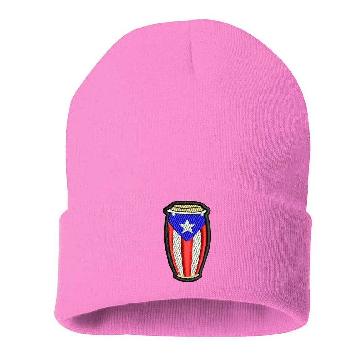 Puerto Rican Flag Conga Dream Cuffed Beanie, Puertorican Festival Hats ...