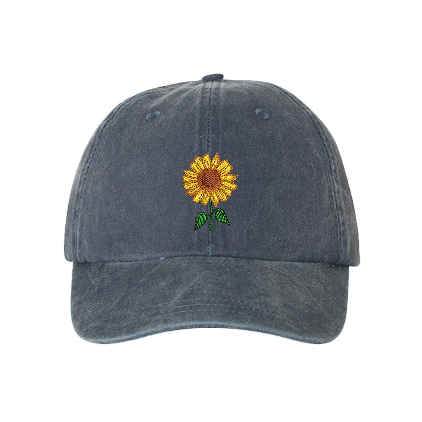 Sunflower Washed Baseball Dad Hat Sunflower Dad Hat - Etsy
