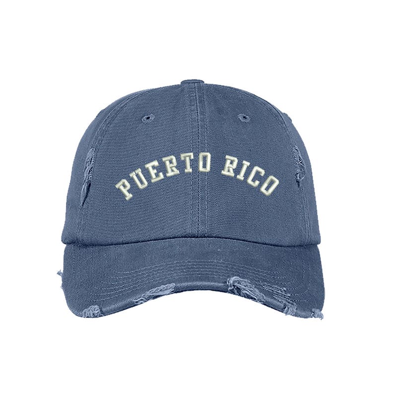 PUERTO RICO Distressed Dad Hat Embroidered Puertorican Hat - Etsy
