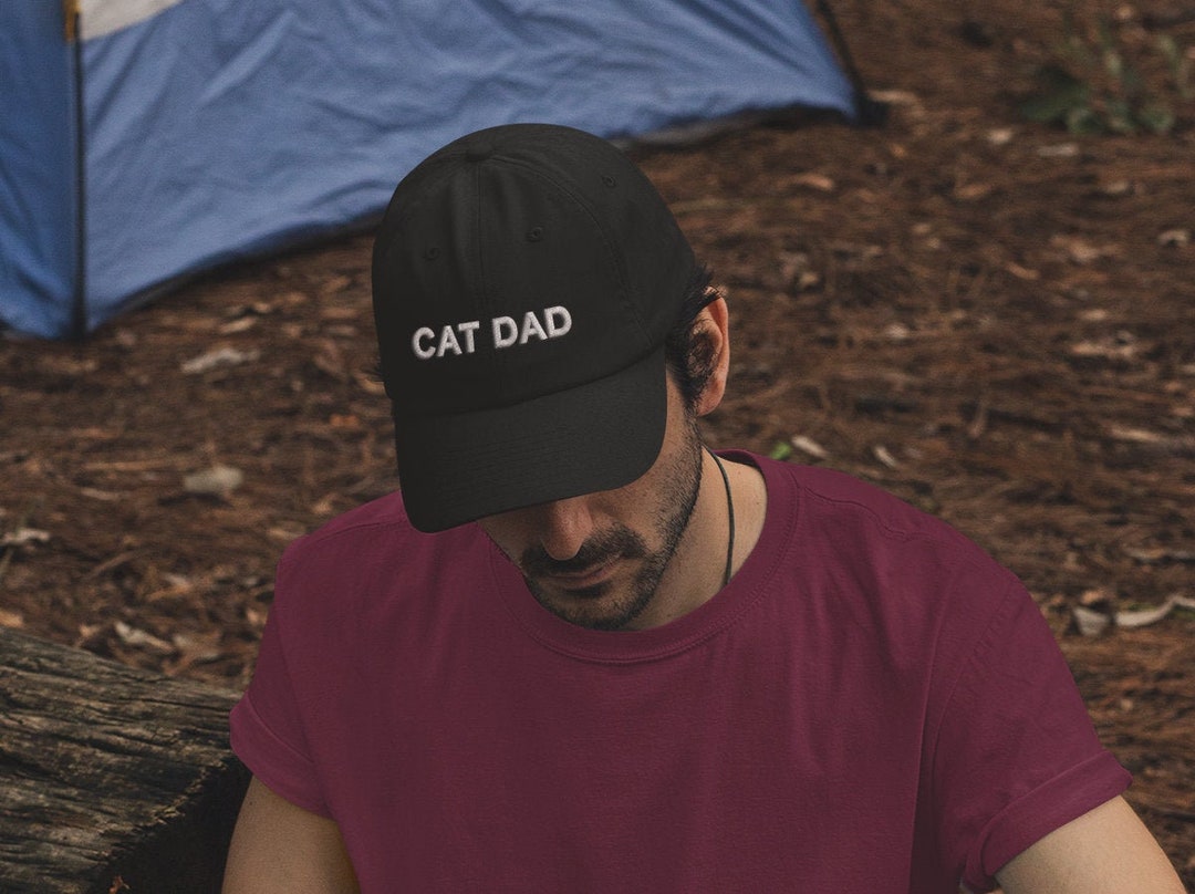 Cat Dad Baseball Hat, Gift for Cat Lover, Embroidered Baseball Hat ...