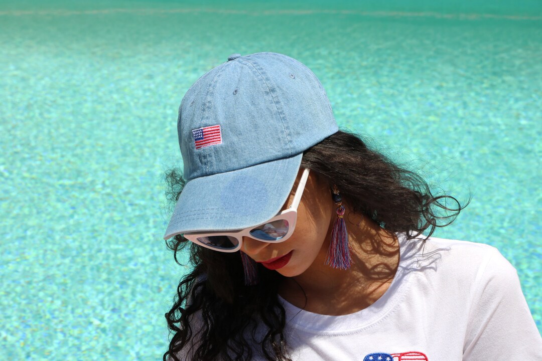 Labor Day USA Flag Dad Hat US FLAG Dad Hat Independence Day Fourth of ...