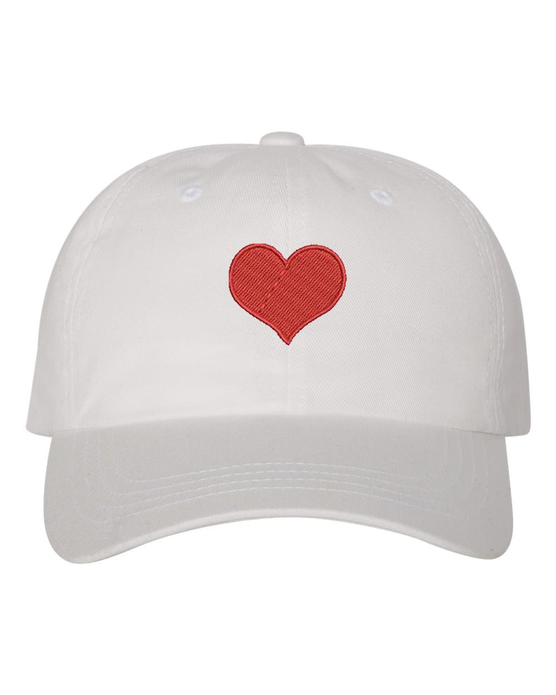 RED HEART Baseball Hat Low Profile Embroidered Baseball Caps - Etsy