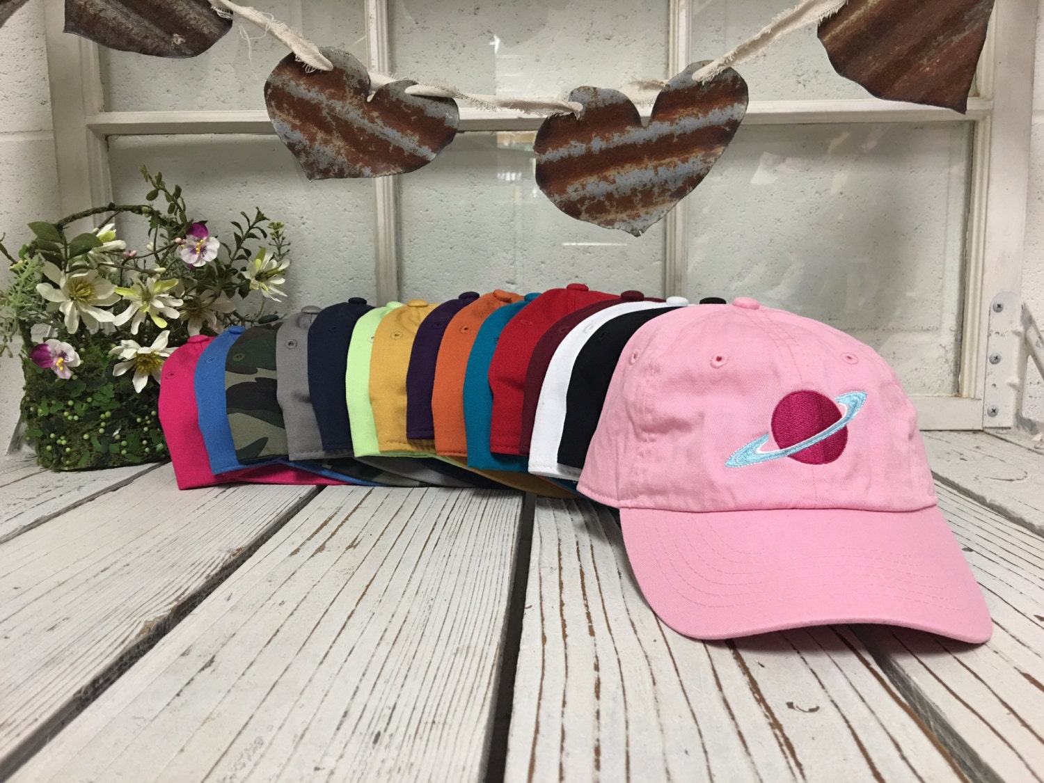 Saturn Dad Hat, Planet Baseball Hat, Saturn Baseball hat sold by Eric ...