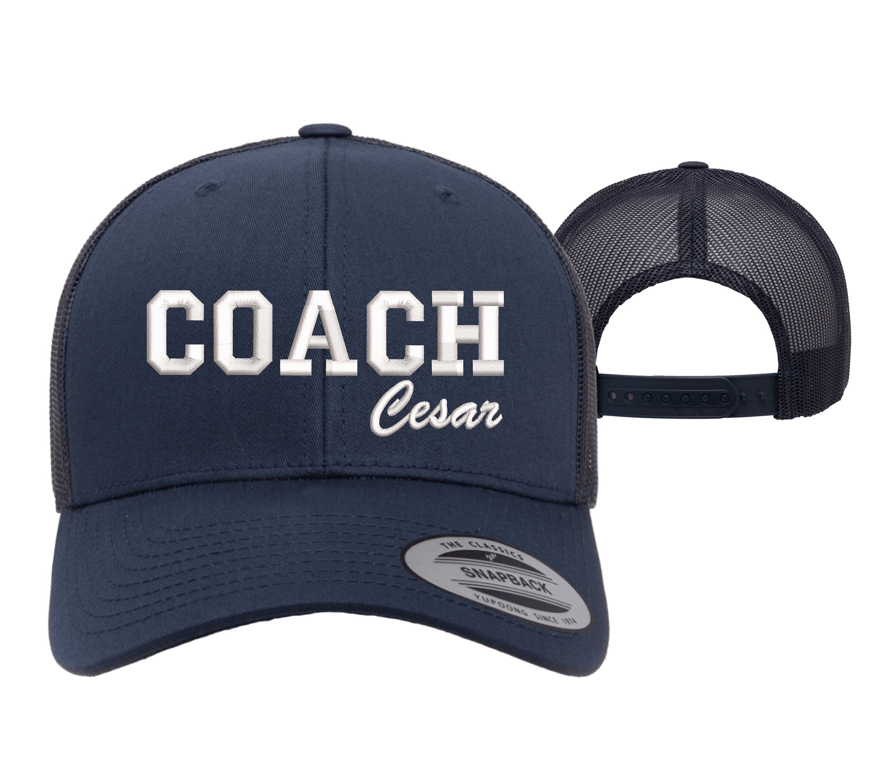 Personalized Gift for Coach Trucker Custom Hats for Coaches Your Name ...
