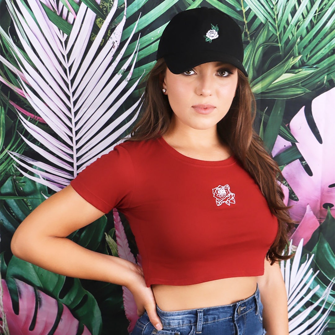 White Rose Crop Top Happy Rose Tshirt, Festival Clothing, Rose Grunge ...