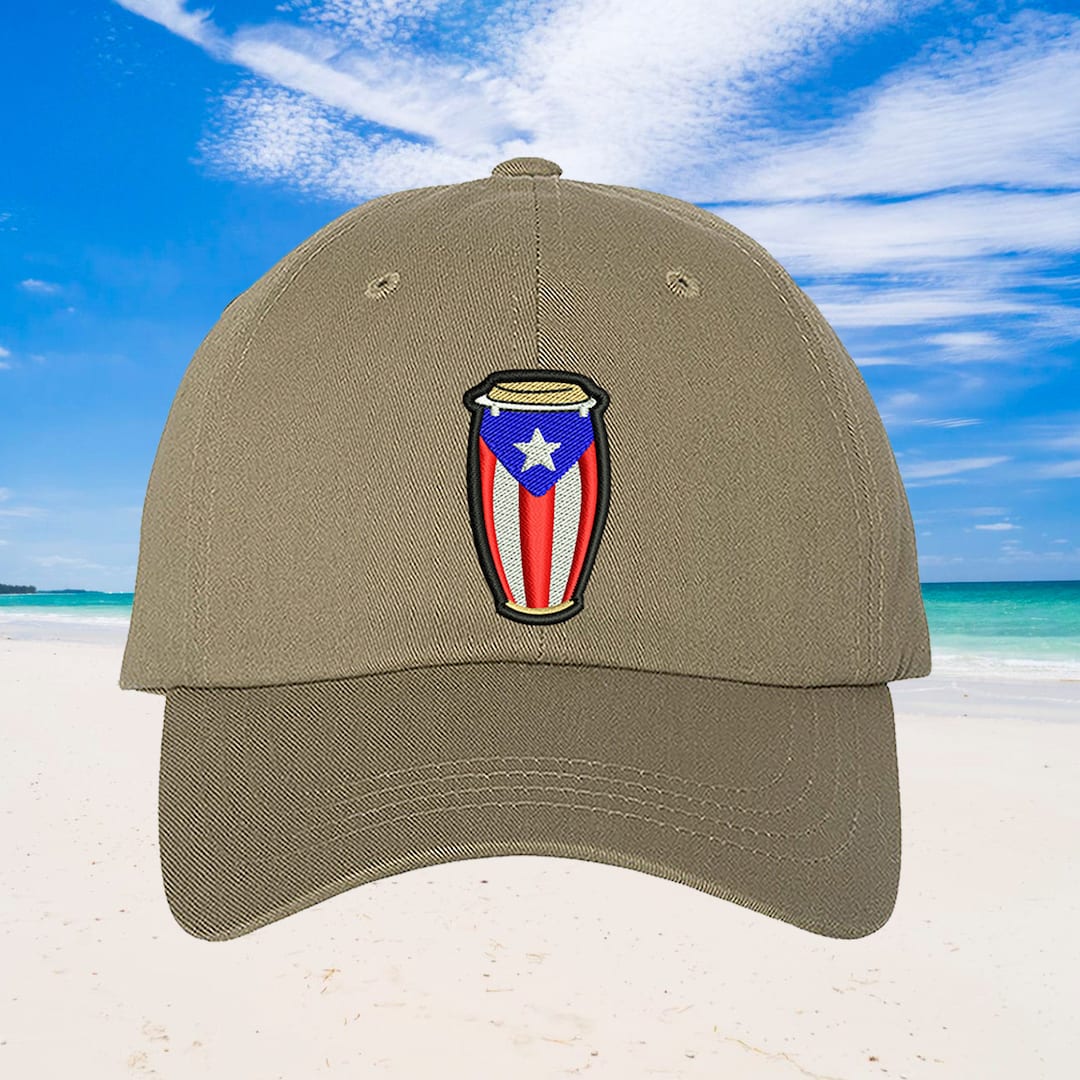 Conga Baseball Hat Puertorican Festival Hats, Low Profile Embroidered ...