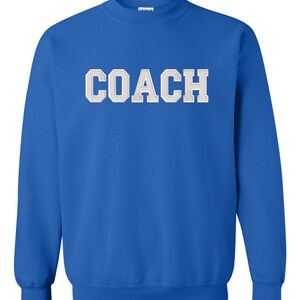 Coach Embroidered Sweatshirt, Basketball Coach, Soccer Coach, Unisex ...