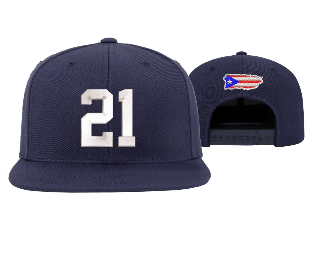 Roberto Clemente 21 Flat Bill Snapback Cap, Puerto Rico Baseball Hat ...