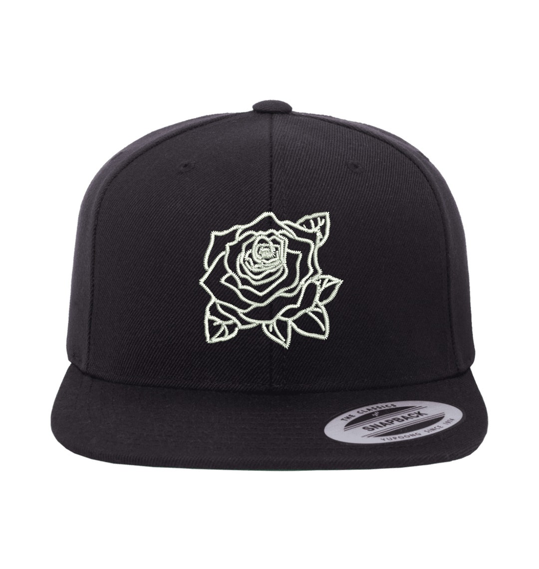 ROSE OUTLINE Snapback, Flower Lover, for Flower Lovers, Flower ...