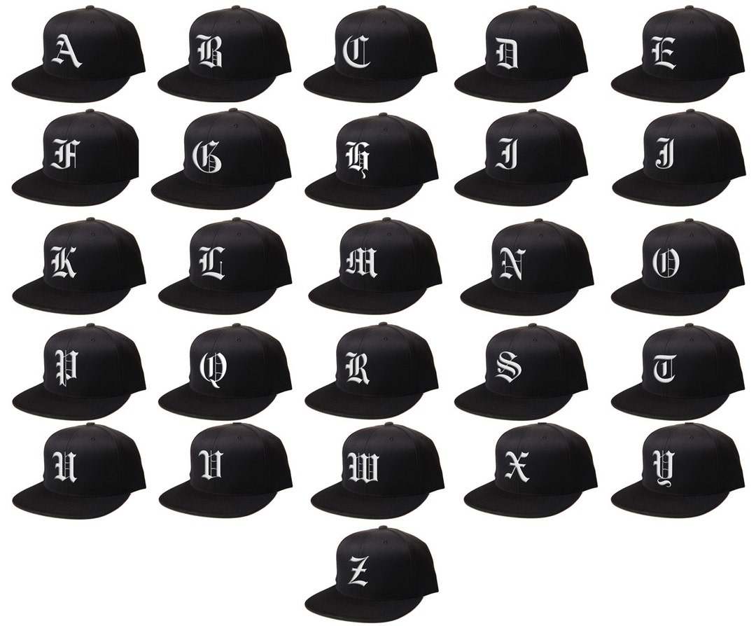 Snapback Custom Letters, 3D Flat Bill Snapback, Personalized Black Cap ...
