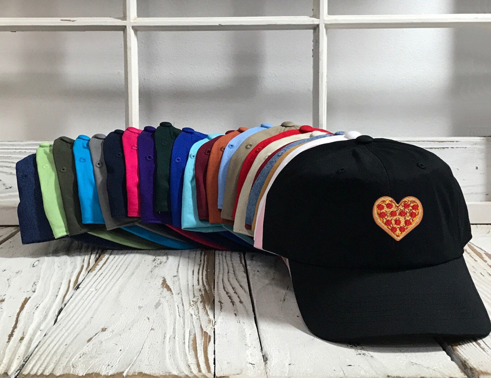 Pizza Baseball Hat PIZZA HEART Dad Hat Foodie Gift, Pepperoni Pizza Cap ...