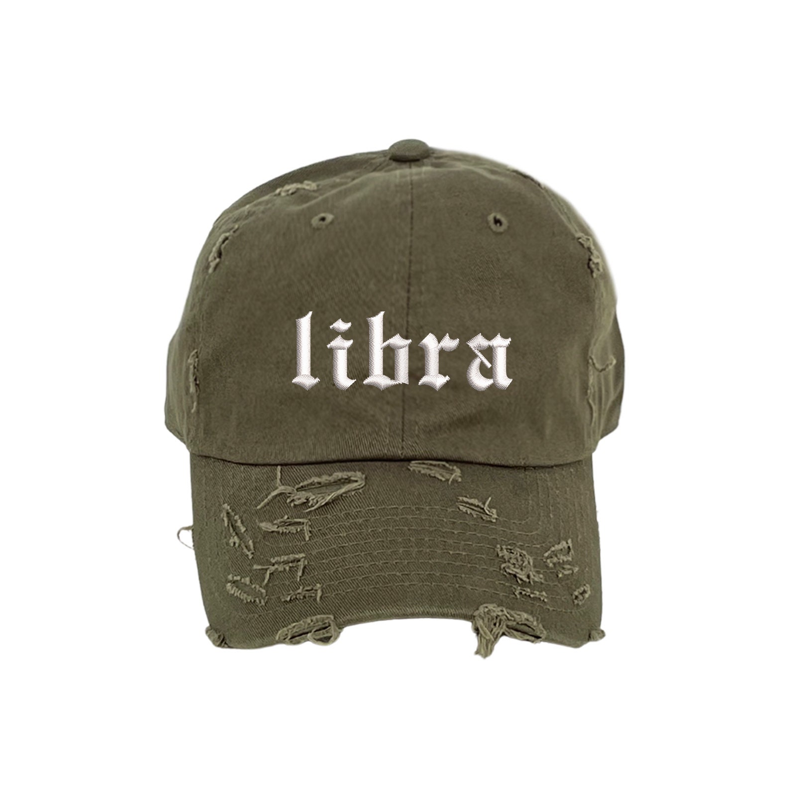 Libra Vintage Lowercase Distressed Dad Hat Astrology | Etsy