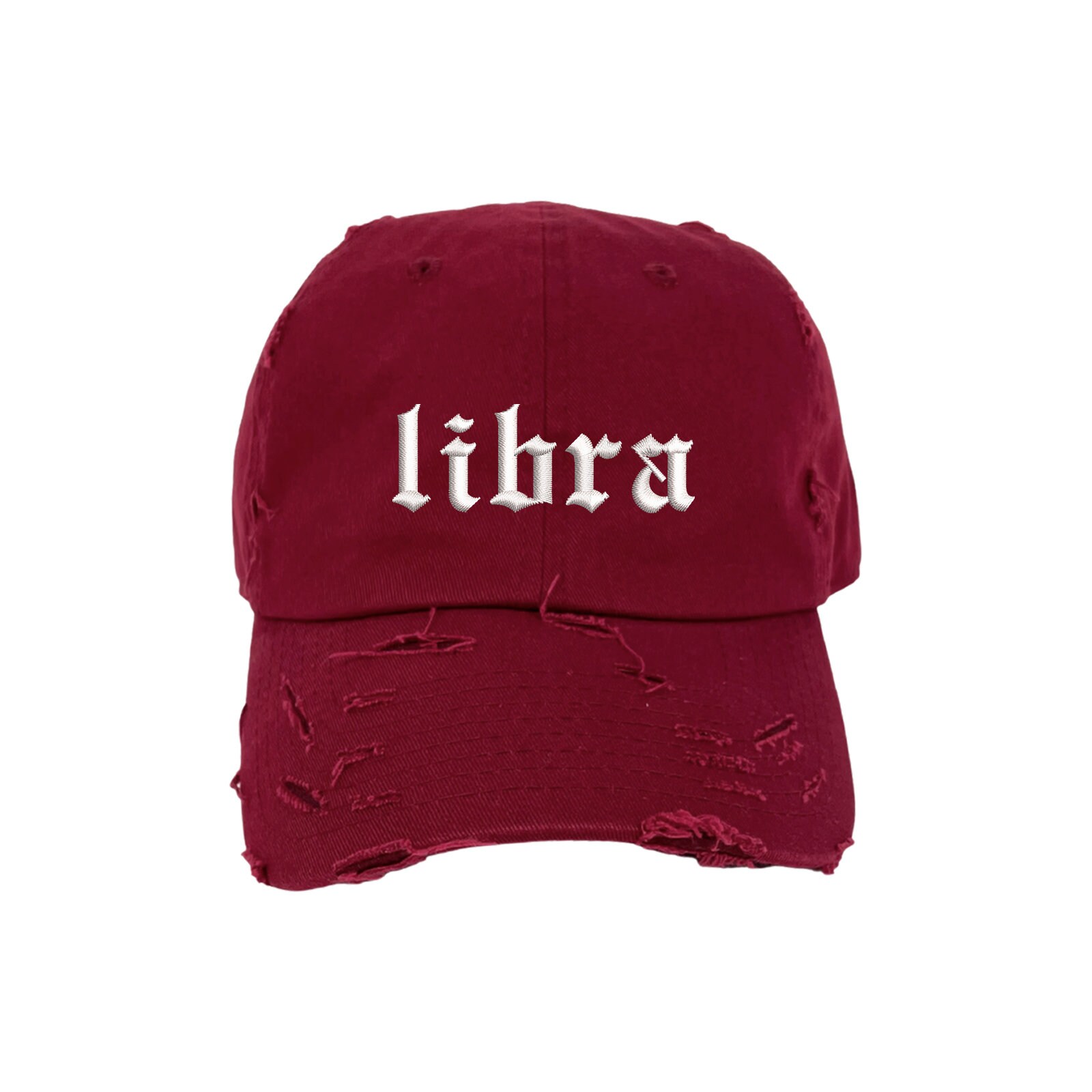 Libra Vintage Lowercase Distressed Dad Hat Astrology - Etsy