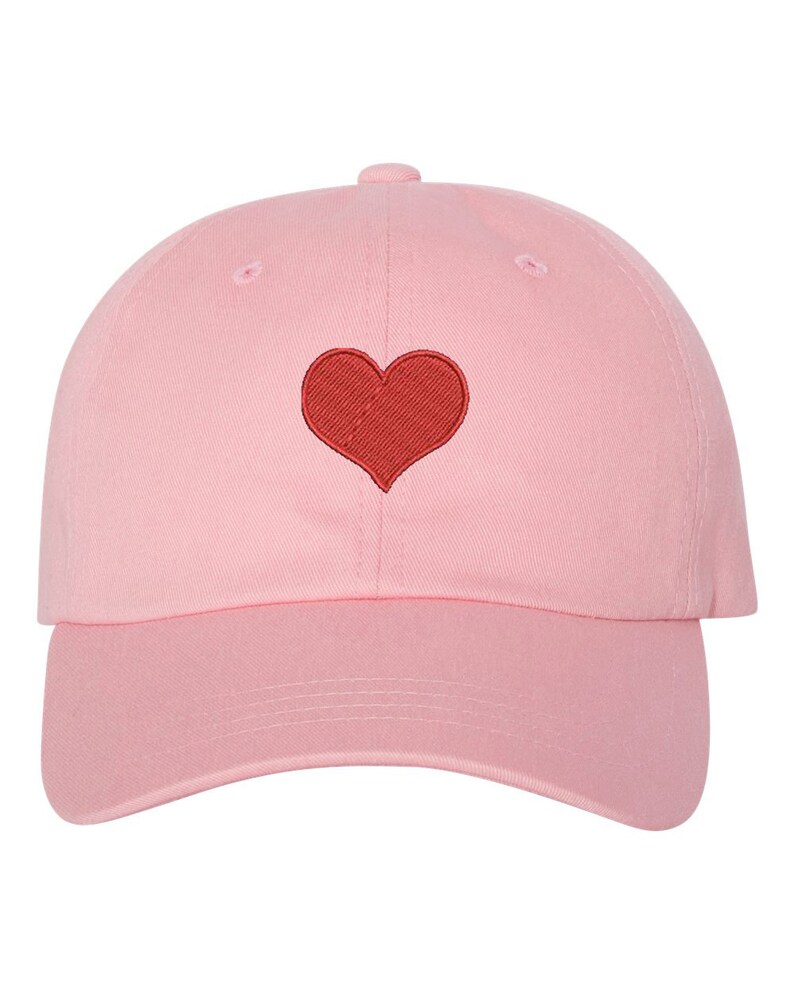 RED HEART Baseball Hat Low Profile Embroidered Baseball Caps - Etsy