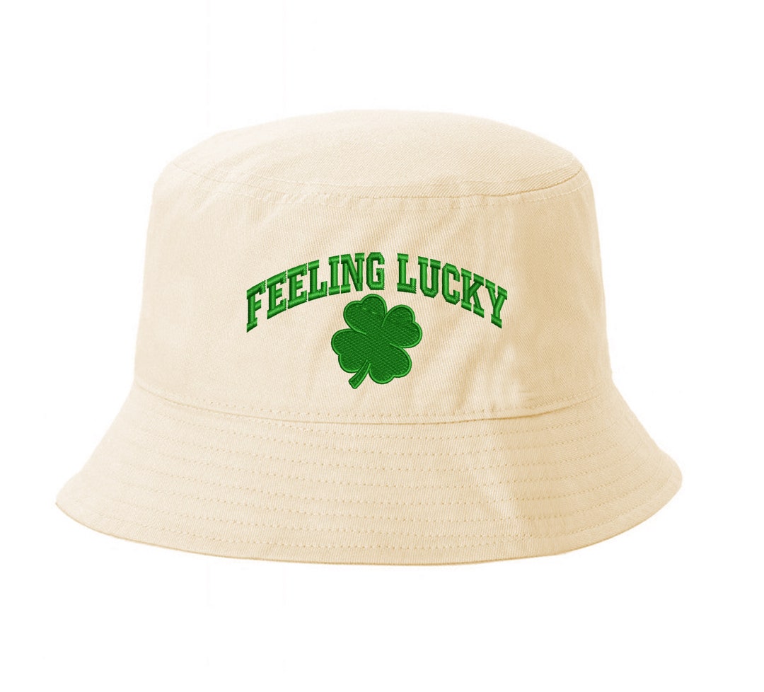 Feeling Lucky Clover Bucket Hats St Patricks Bucket Hat, Clover St ...