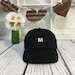 Dad Hat Letter "m" Alphabet Initial Embroidered Abc's Black Polo ...