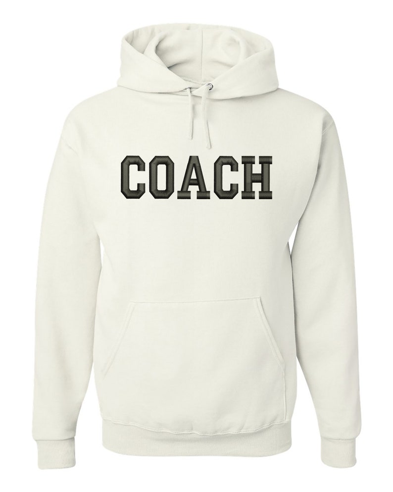 Embroidered Coach Hoodie - Unisex Sports Sweatshirt - Etsy