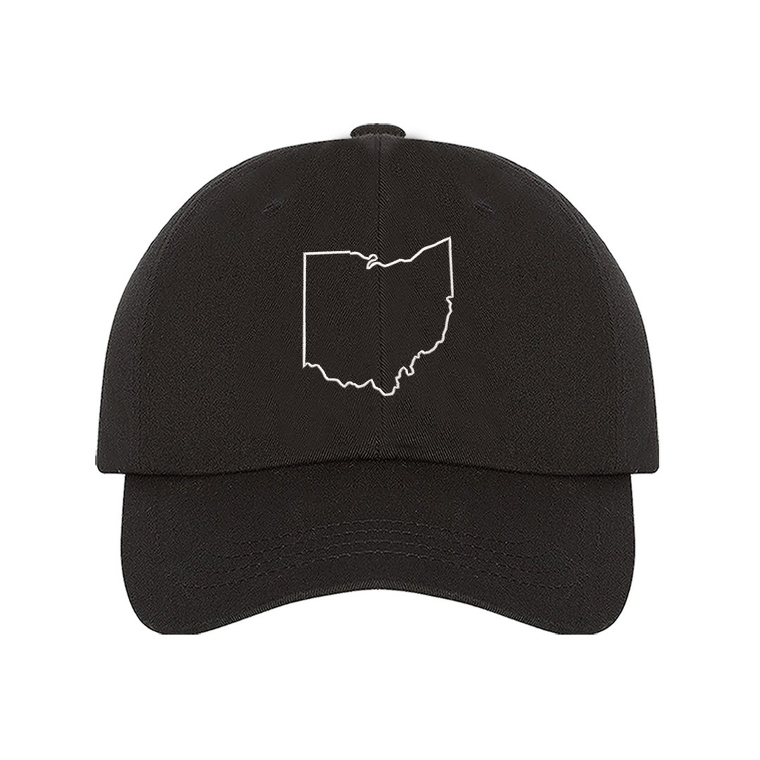 State Outline Baseball Hat, State Silhouette Embroidered Dad Hat, USA ...