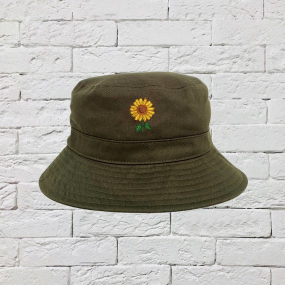 Sunflower Bucket Hat Flower Sun Hat Fisherman Bucket Hat - Etsy