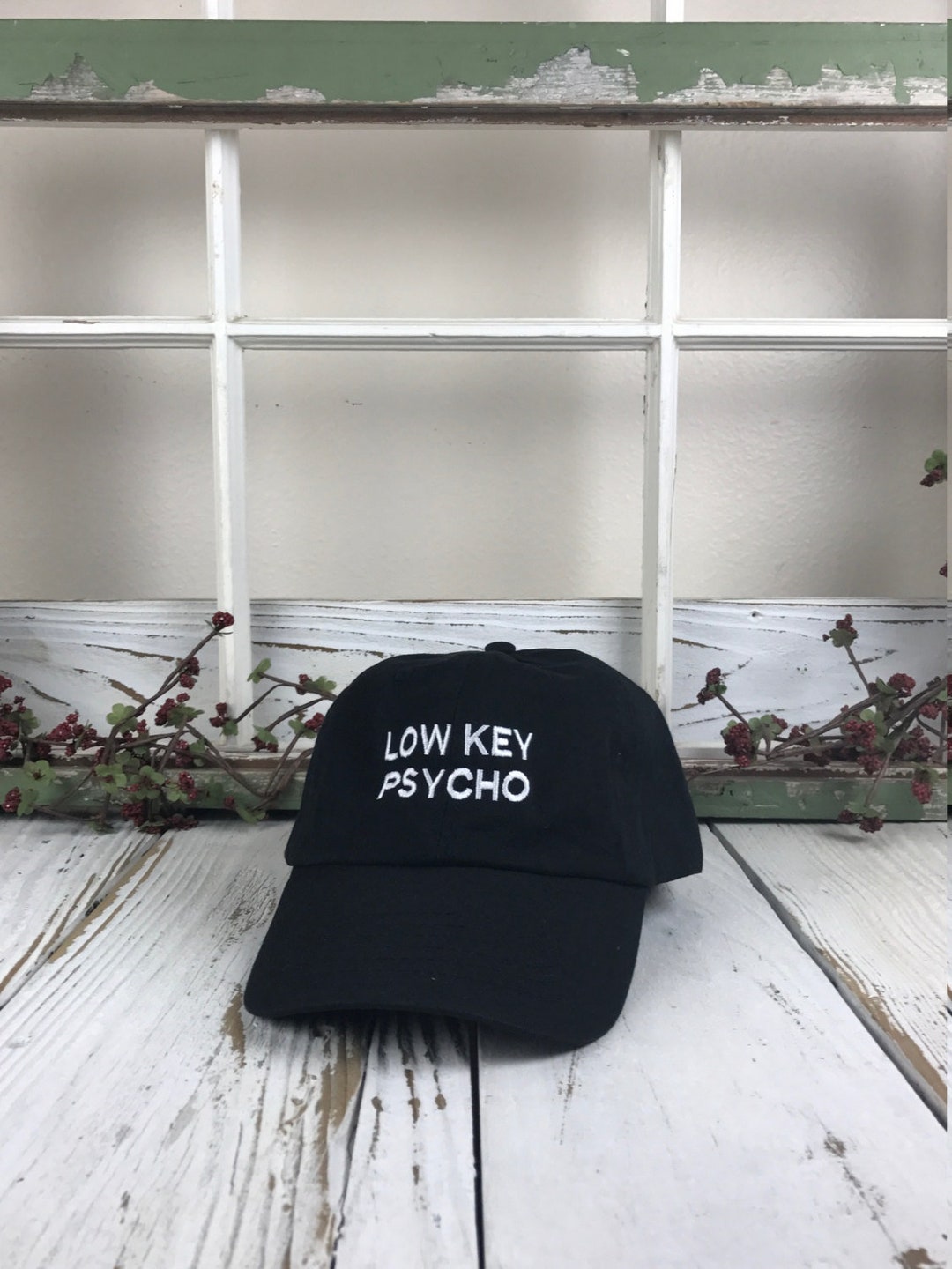 Low Key Psycho Baseball Cap Embroidered Baseball Hat Funny Hats Gift ...