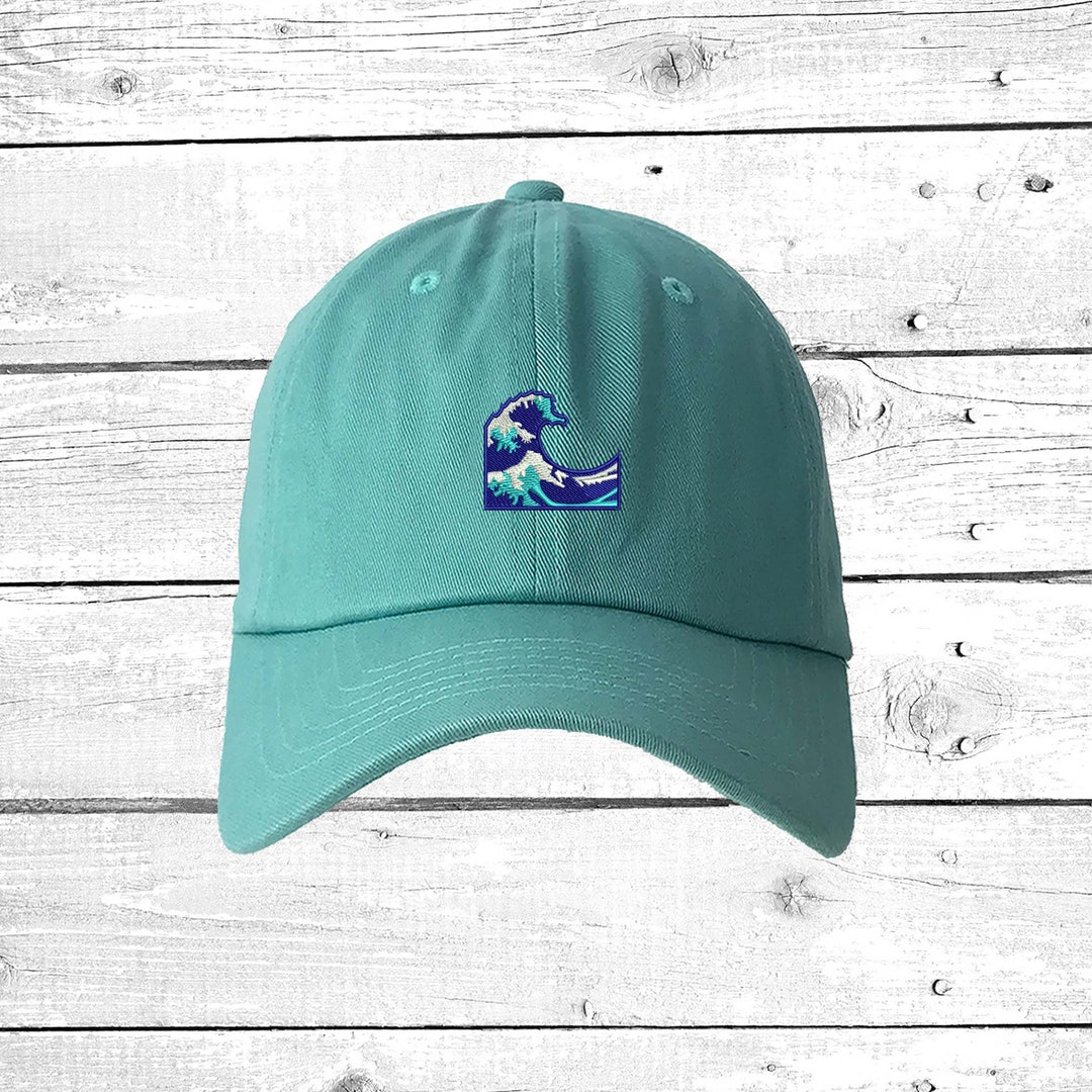 Cap WAVE Symbol Baseball Hat Embroidered Wave Dad Hat Sea Lover Gift ...
