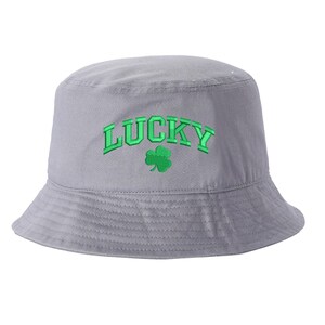 LUCKY Clover St Patricks Bucket Hat, Clover St Pattys Day Cap, St Paddy ...