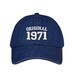 Original 1971 Birthday Baseball Hat, 70th Birthday Dad Hat, Embroidered ...