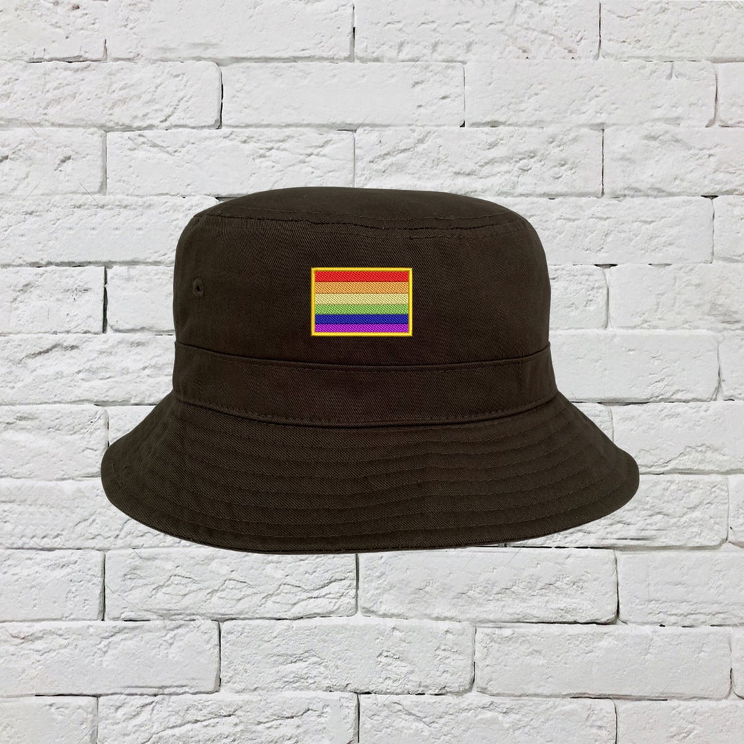 Pride Flag Bucket Hat, Rainbow Sun Hats, Fisherman Bucket Hat ...