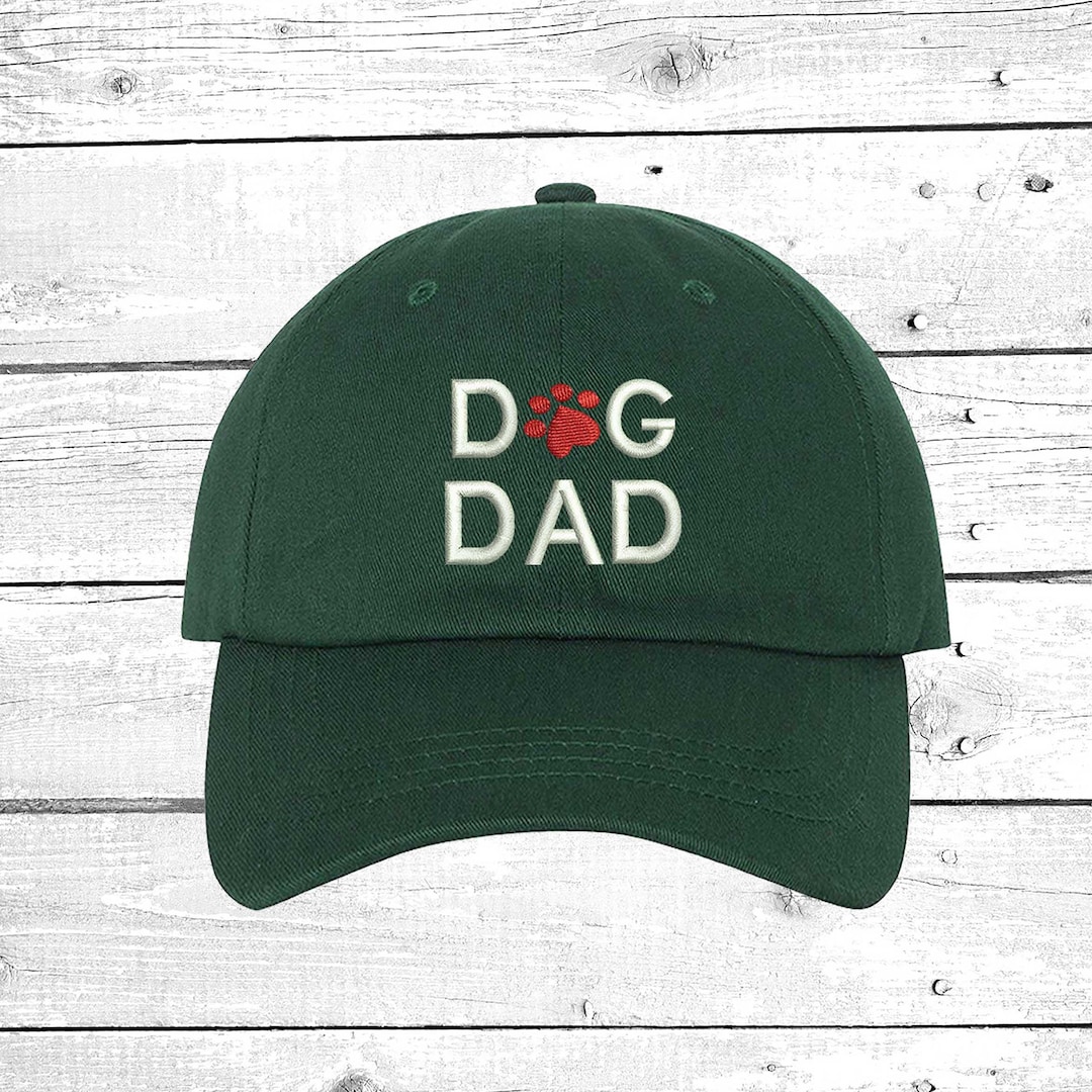 DOG DAD Baseball Hat Dog Cap, Dog Paw Hat, Dog Lover Gift, Best Dog Hat ...