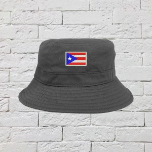 Puerto Rican Flag Bucket Hat, Puerto Rico Sun Hats, Fisherman Bucket ...