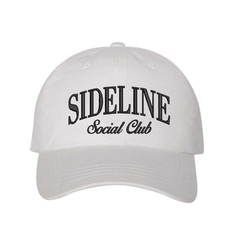 Sideline Social Club Hat: Embroidered Cotton Baseball Cap for Football ...