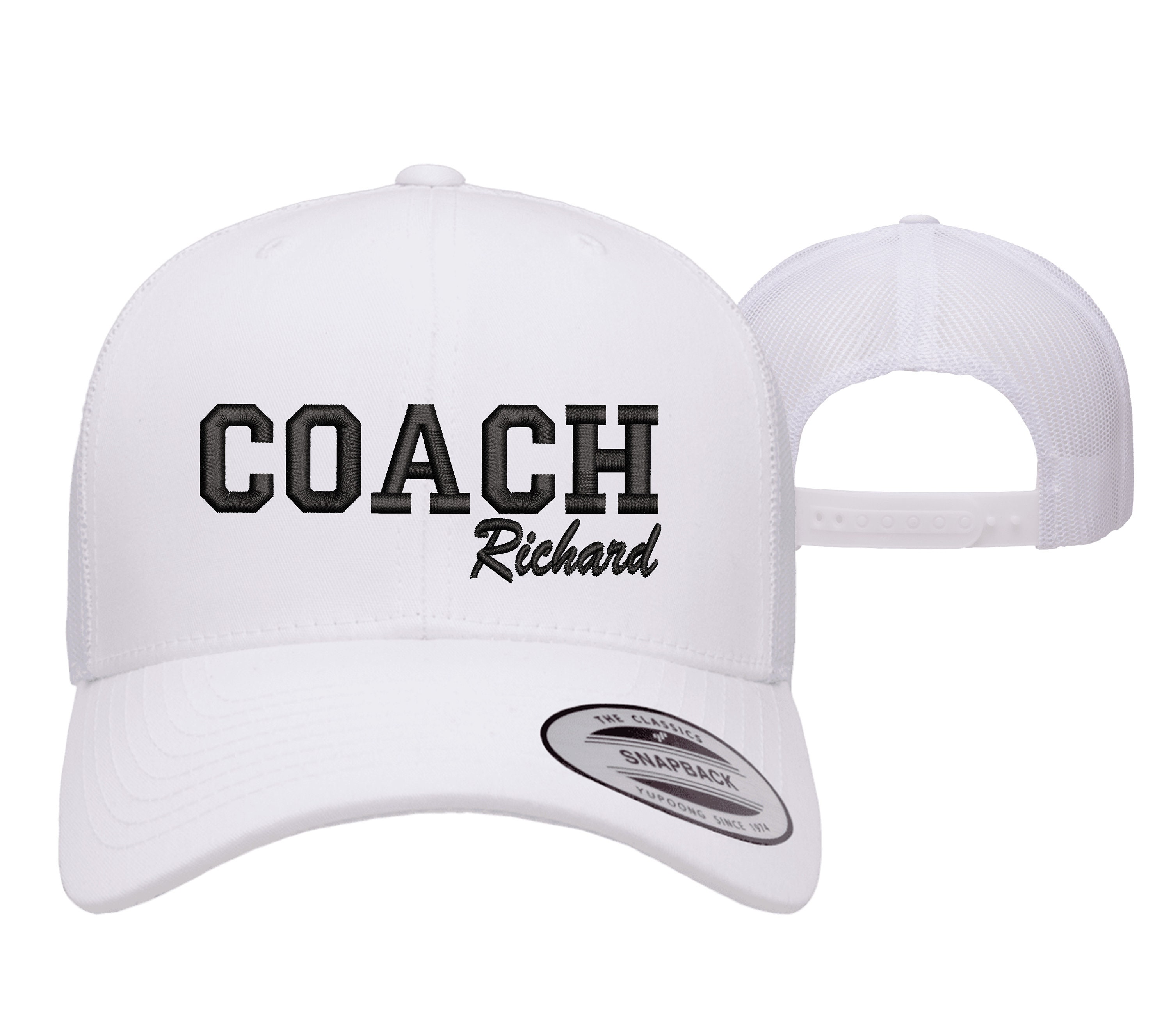 Personalized Gift for Coach Trucker Custom Hats for Coaches Your Name ...