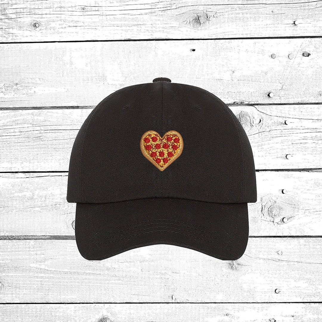 Pizza Baseball Hat PIZZA HEART Dad Hat Foodie Gift, Pepperoni Pizza Cap ...