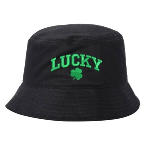 LUCKY Clover St Patricks Bucket Hat, Clover St Pattys Day Cap, St Paddy ...