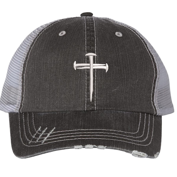 3 Nail Cross Hat - Etsy
