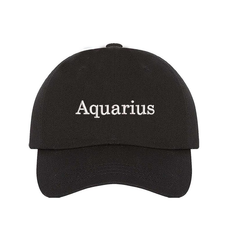 Aquarius Zodiac Embroidered Baseball Hat – Zodiac Hat, Astrology Gift ...